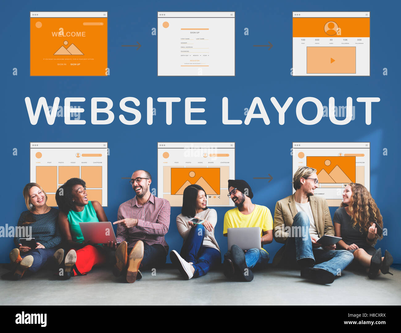 Web Template Website Design Concept Stock Photo - Alamy