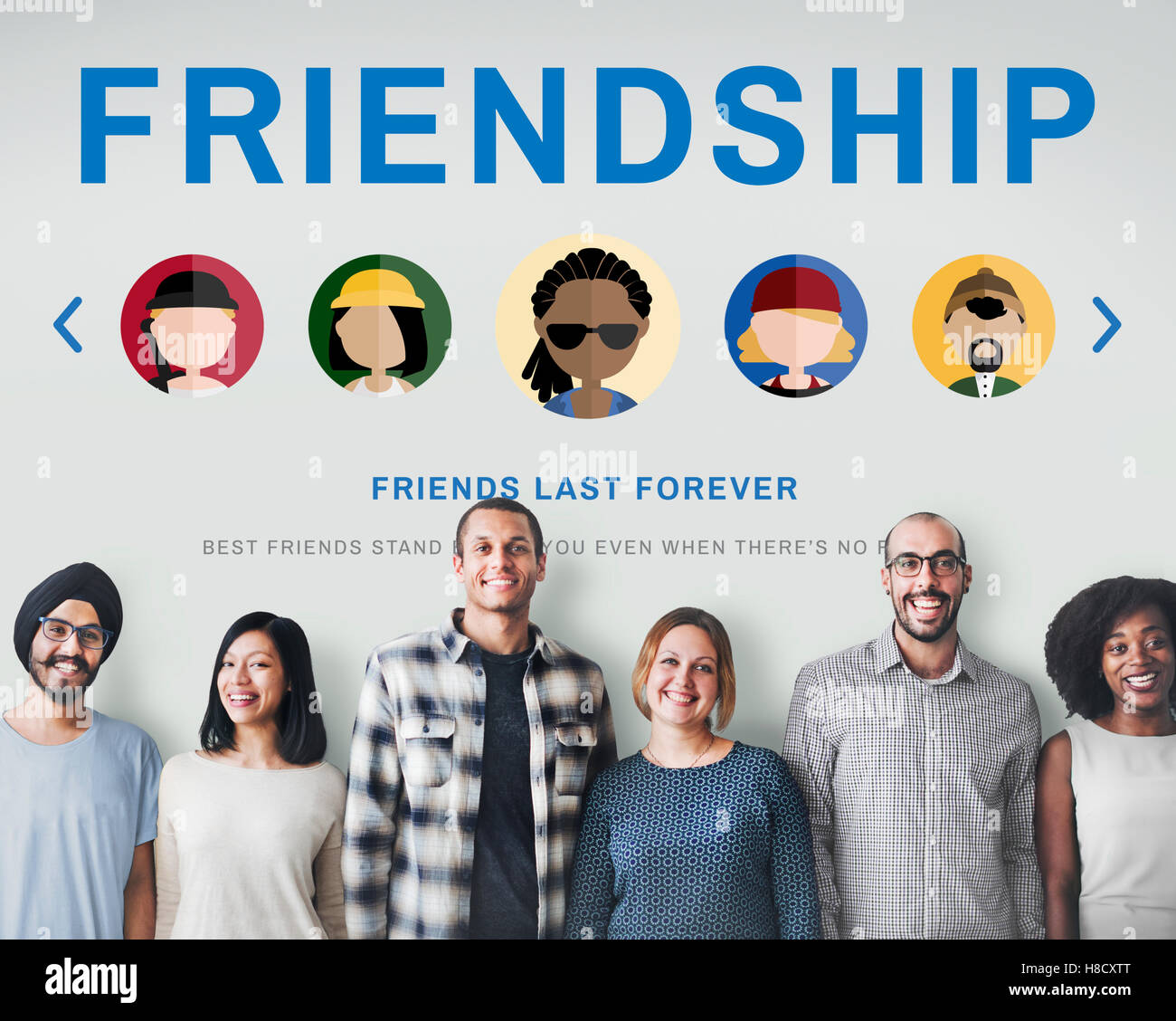 Friendship Togetherness Relationship Diversity People Concept Stock ...