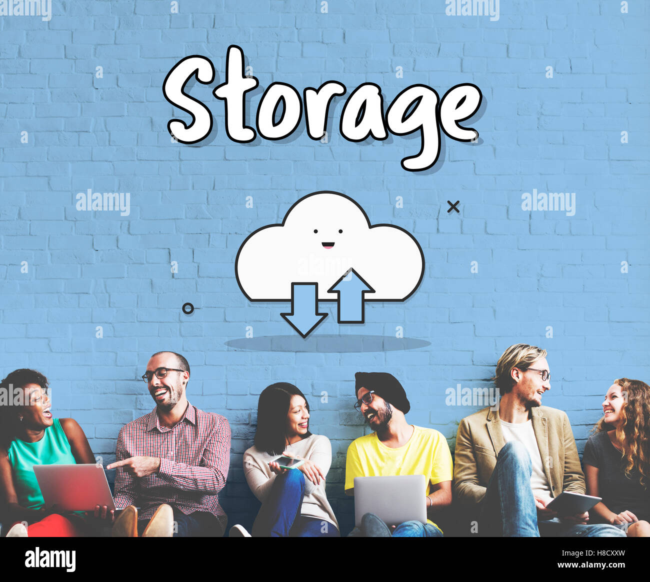 Online Storage Cloud Graphic Concept Stock Photo - Alamy