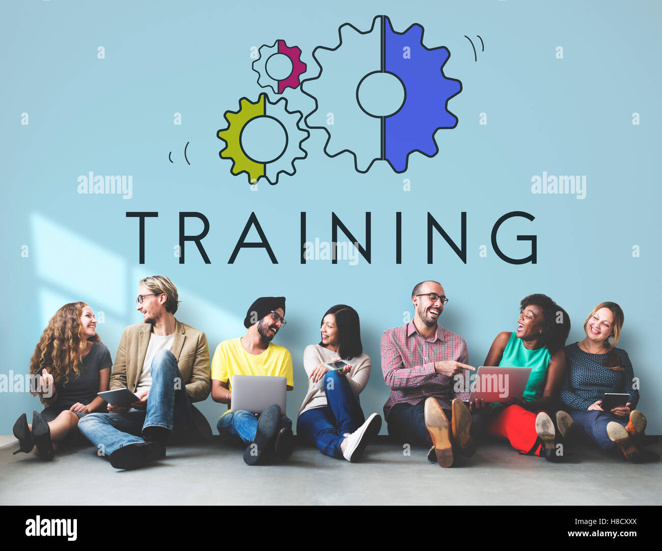 Performance Skills Cog Icon Concept Stock Photo - Alamy