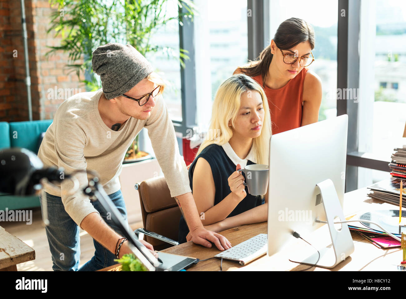 Teamwork Discussion Meeting Brainstorming Start up Concept Stock Photo ...