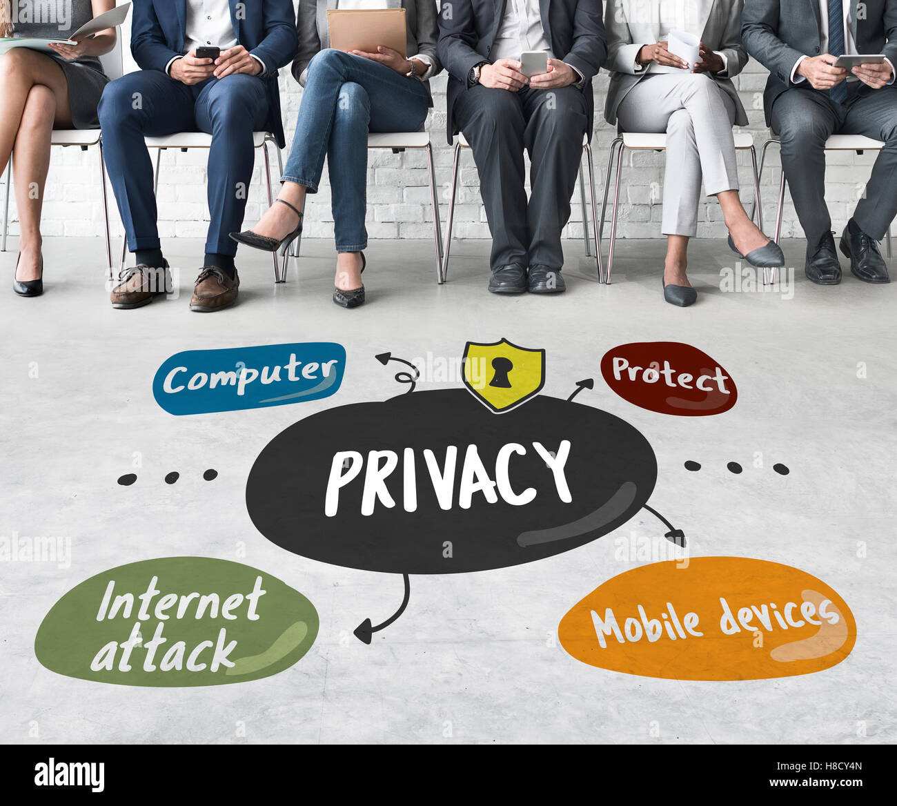 Protection Privacy Word Diagram Concept Stock Photo - Alamy