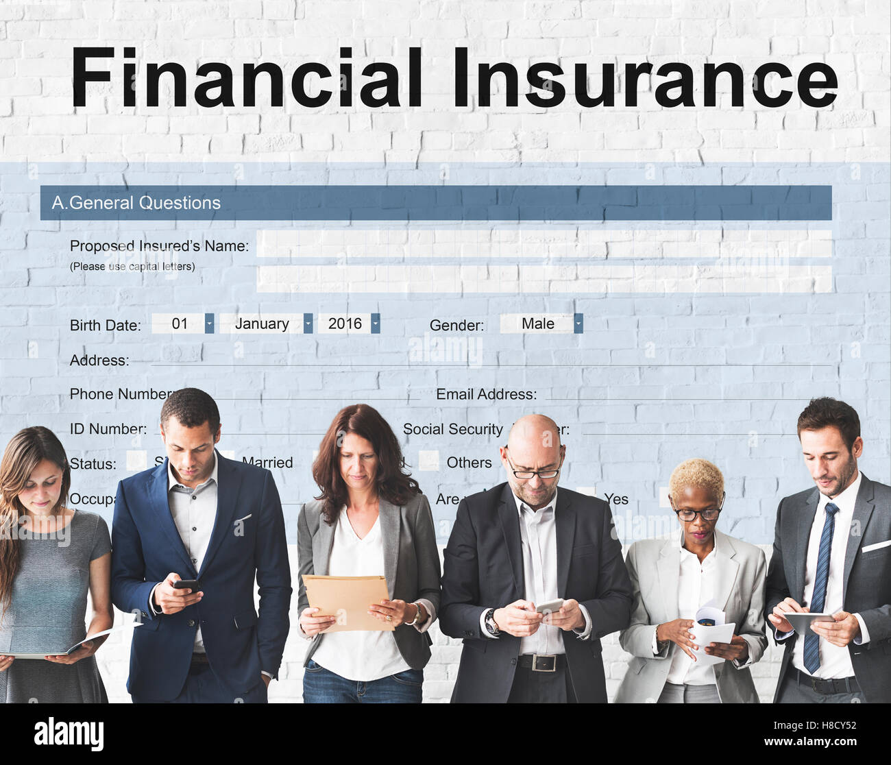 Financial Insurance Business Form Concept Stock Photo - Alamy