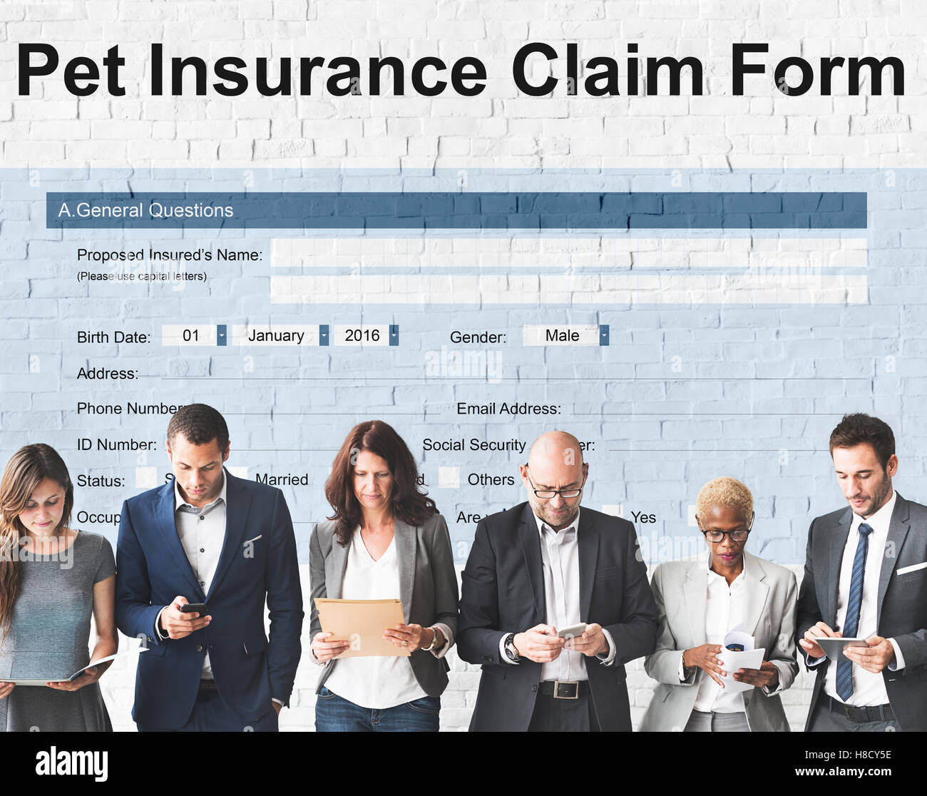 Pet Insurance Claim Form Concept Stock Photo - Alamy