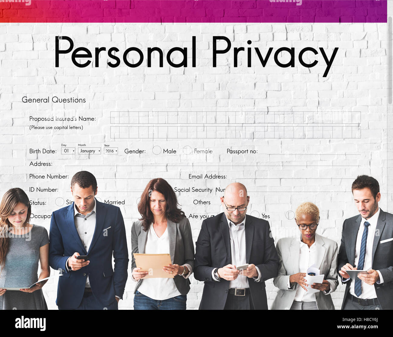 Personal Privacy Protection Form Concept Stock Photo - Alamy