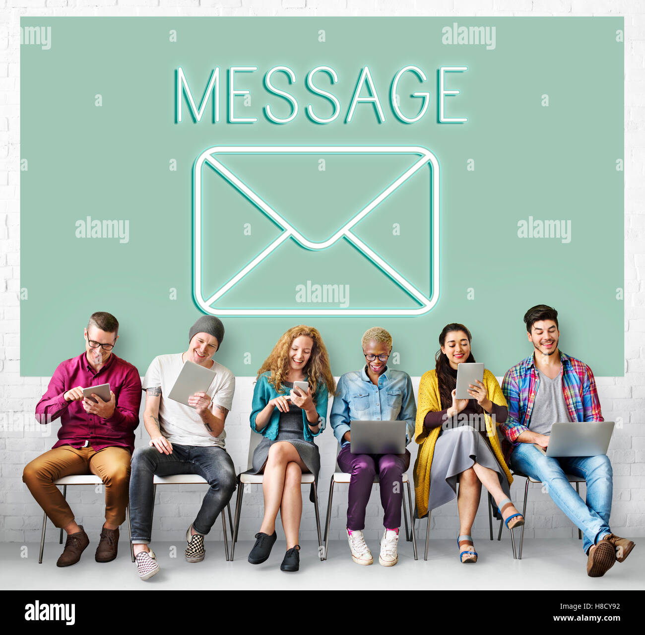 Message Letter Envelope Chat Graphic Concept Stock Photo - Alamy