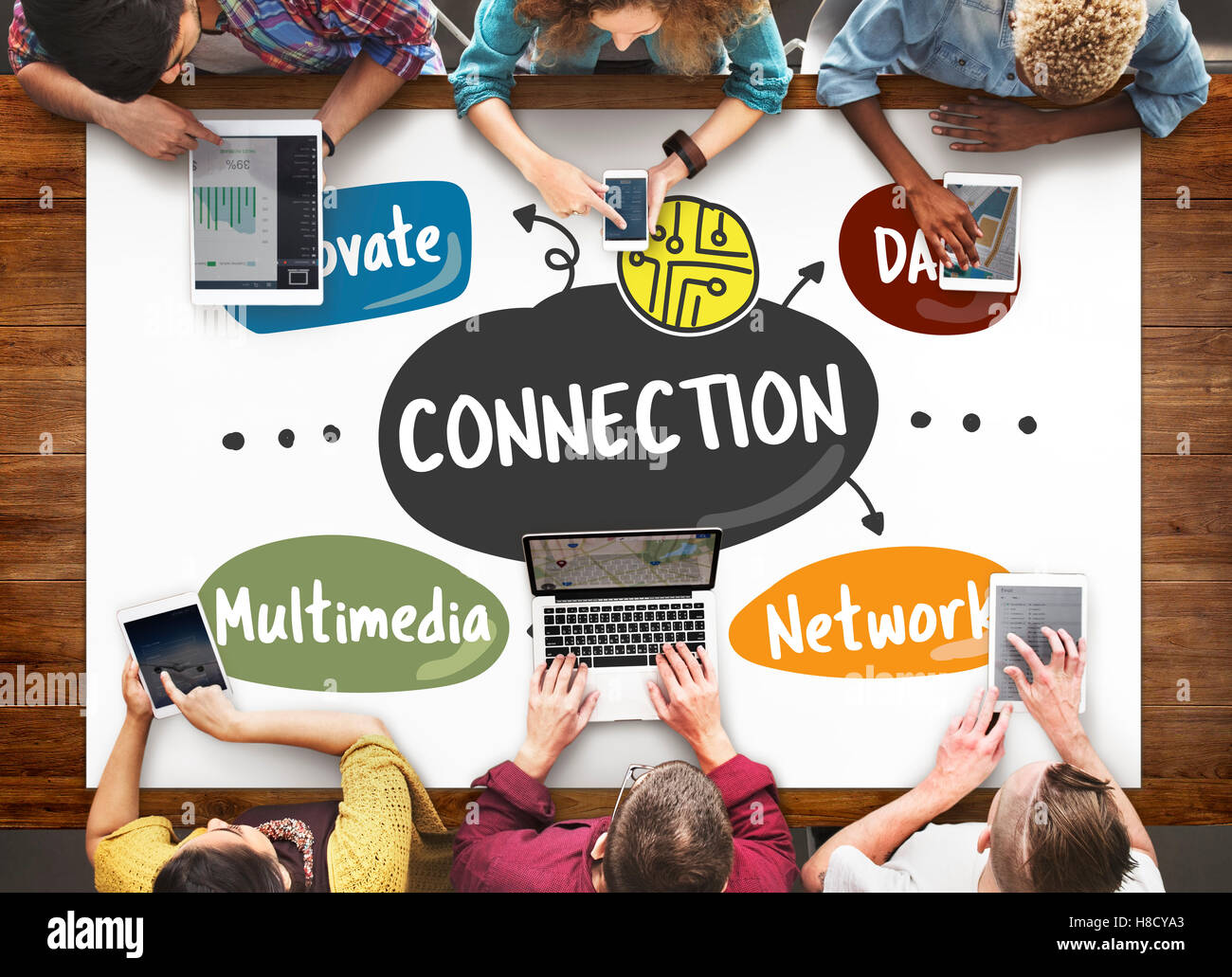 Internet Connection Word Diagram Concept Stock Photo - Alamy