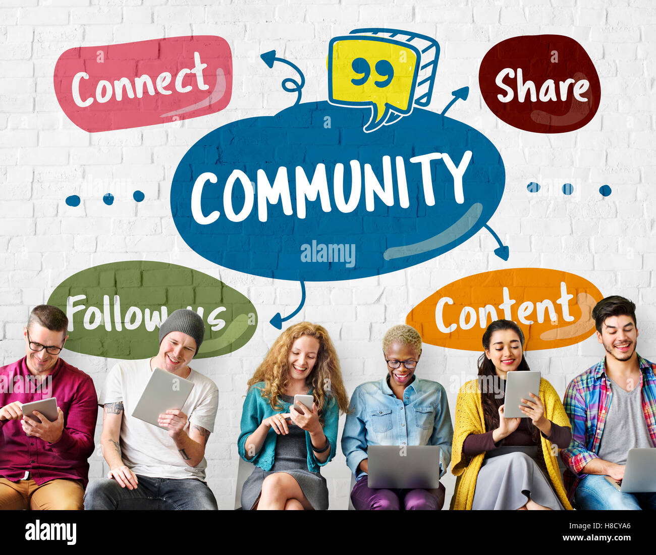 Internet Community Social Media Concept Stock Photo - Alamy