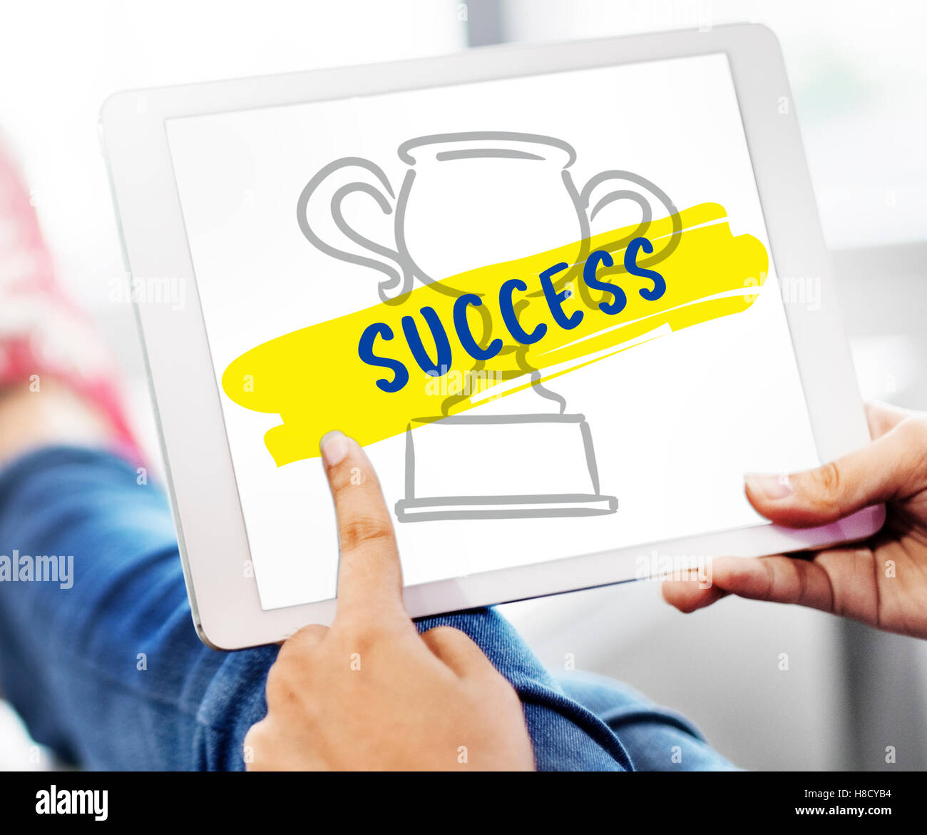 SUccess Award Trophy Graphic Concept Stock Photo - Alamy