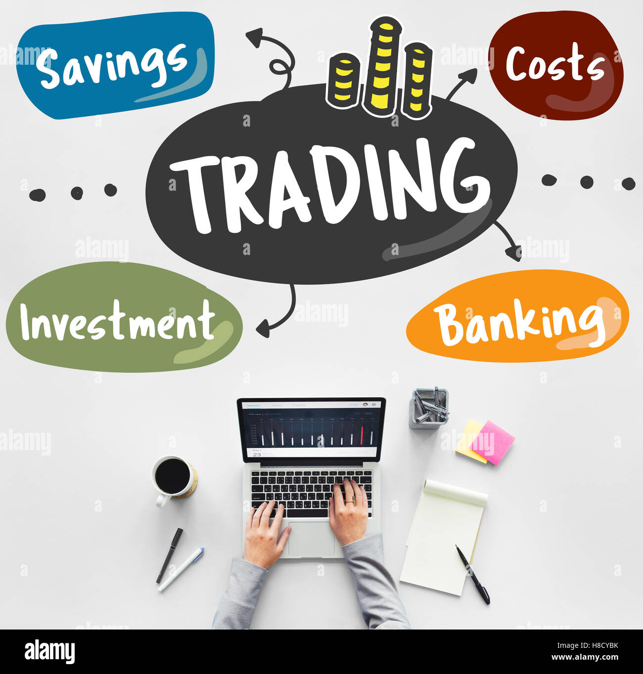 Stock Market Trading Word Diagram Concept Stock Photo - Alamy