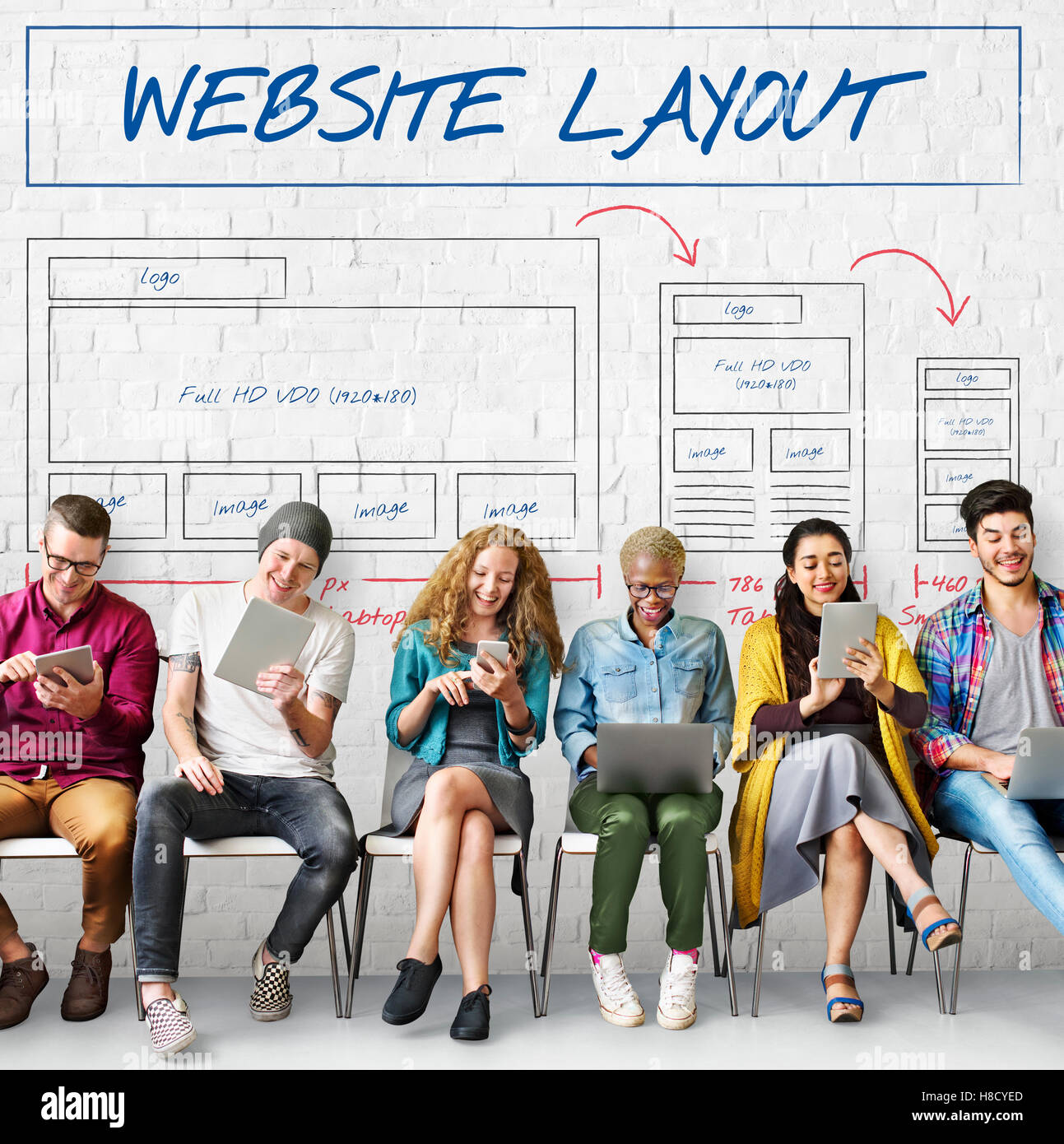 Web Layout Content Coding Template Data Design Concept Stock Photo - Alamy