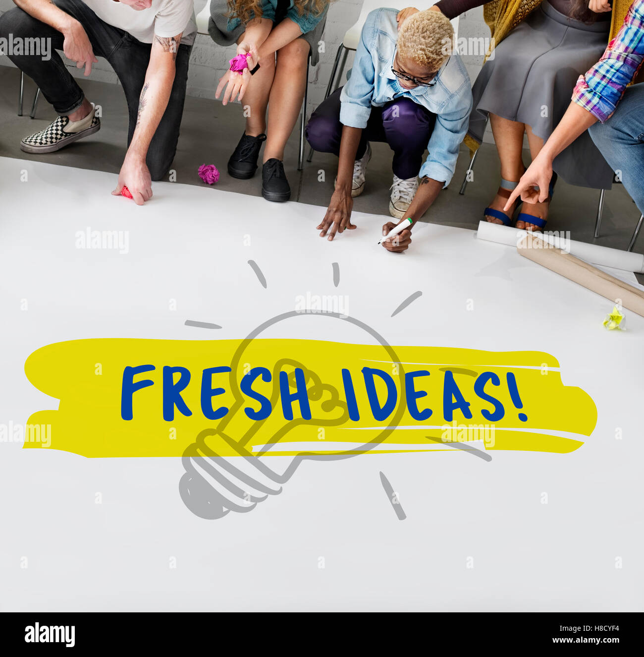 Ideas Creative Inspiration Bulb Concept Stock Photo - Alamy