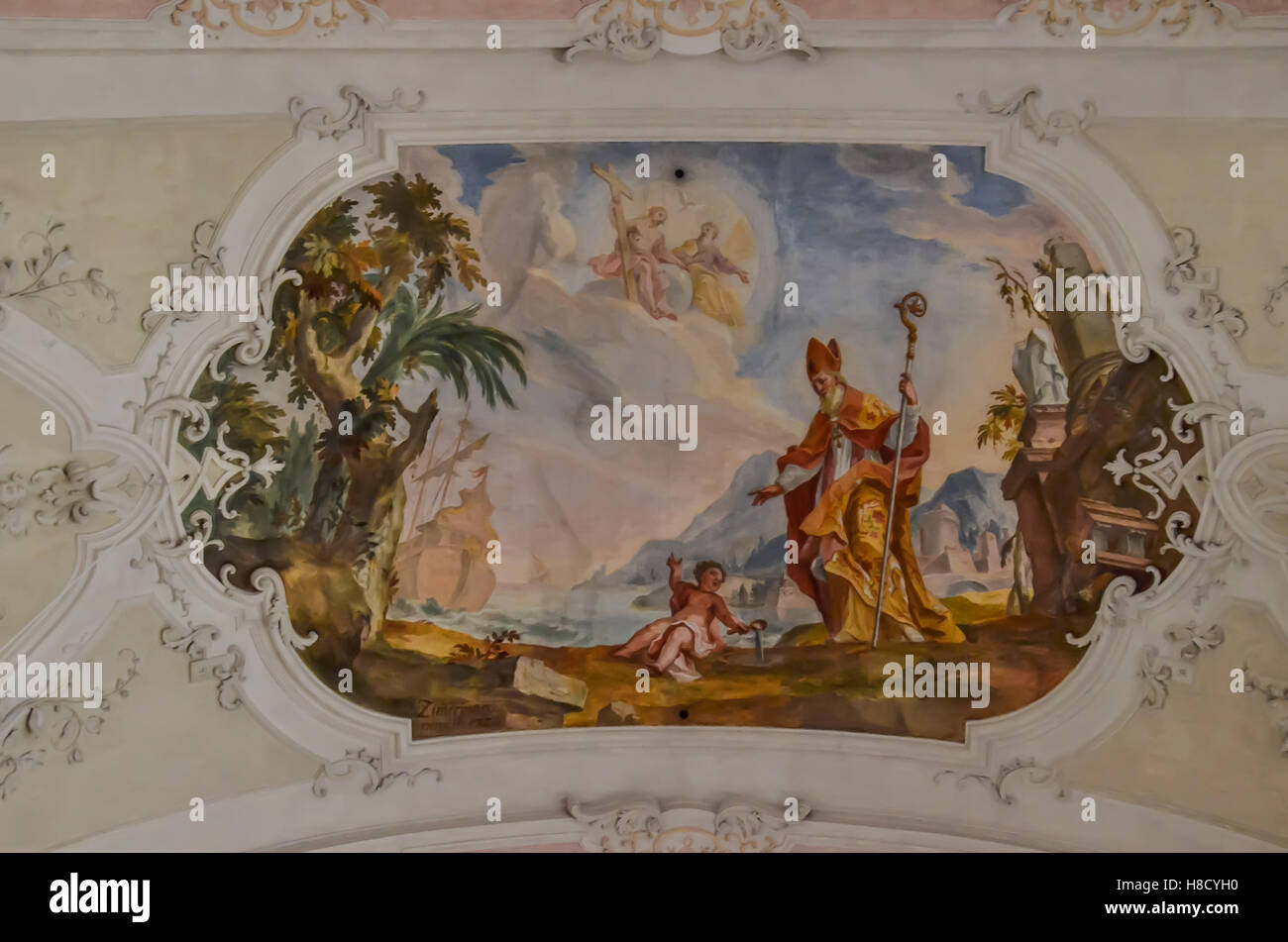 Weyarn famous rococo church Stock Photo - Alamy