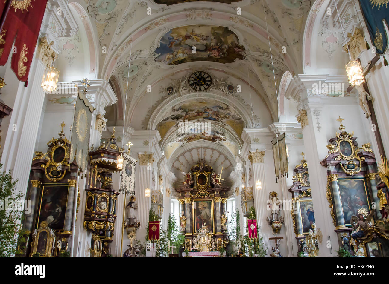 Weyarn famous rococo church Stock Photo - Alamy