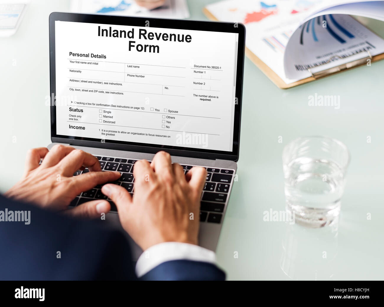 Inland Revenue Form Details Concept Stock Photo - Alamy