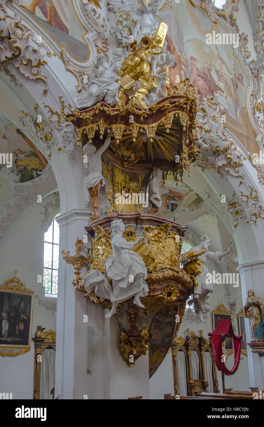 Weyarn famous rococo church Stock Photo - Alamy