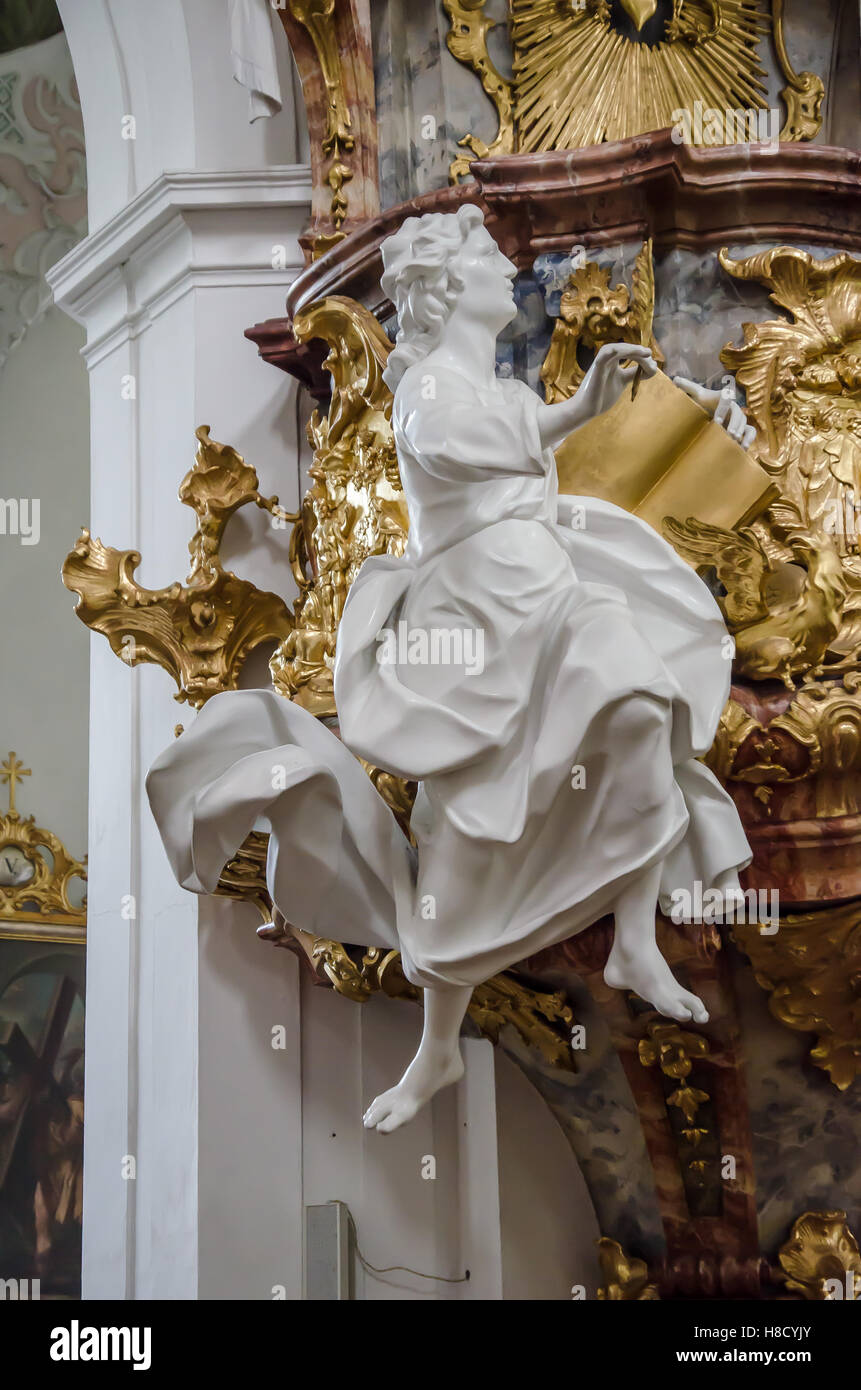 Weyarn famous rococo church Stock Photo - Alamy