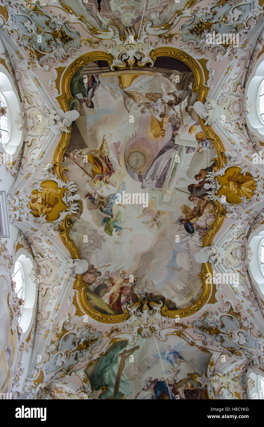 Weyarn famous rococo church Stock Photo - Alamy