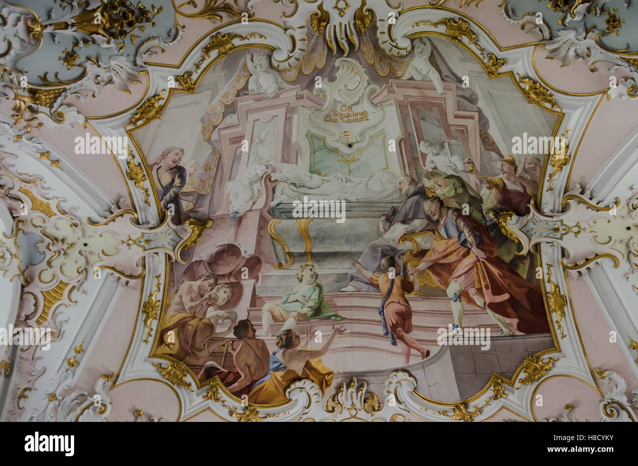 Weyarn famous rococo church Stock Photo - Alamy