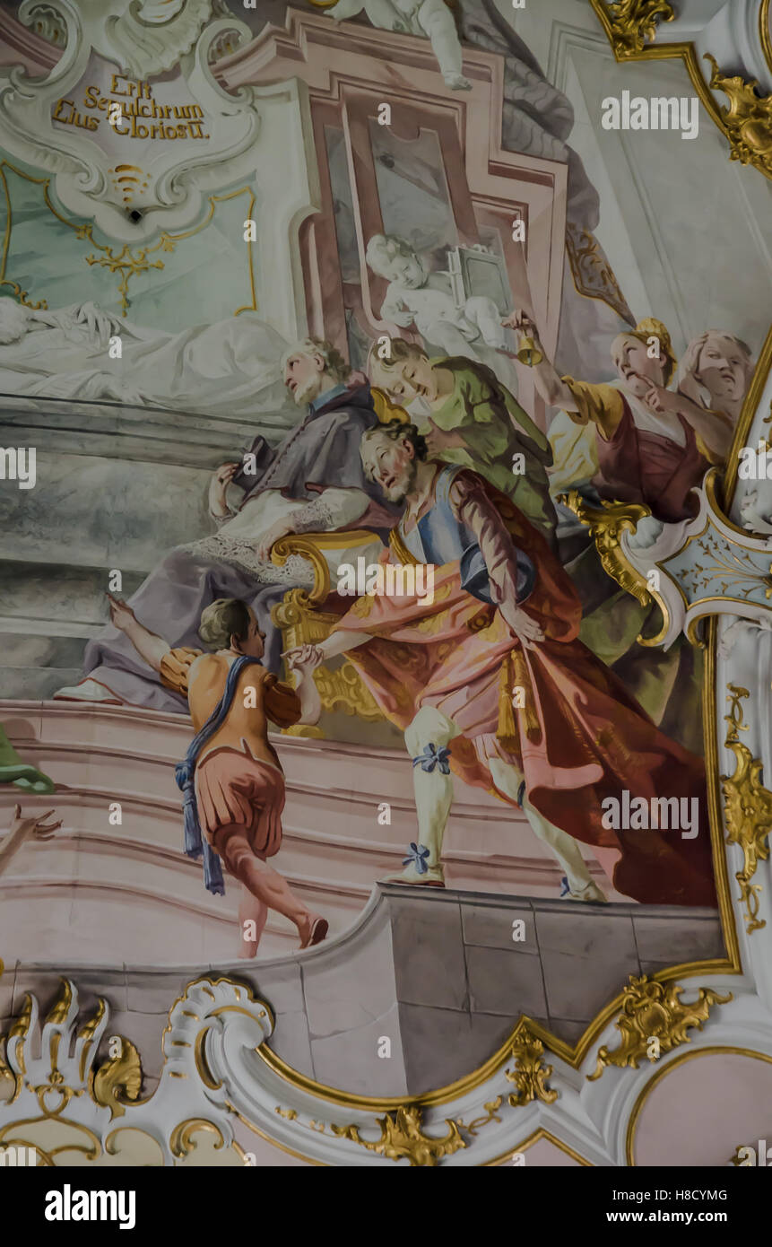 Weyarn famous rococo church Stock Photo - Alamy