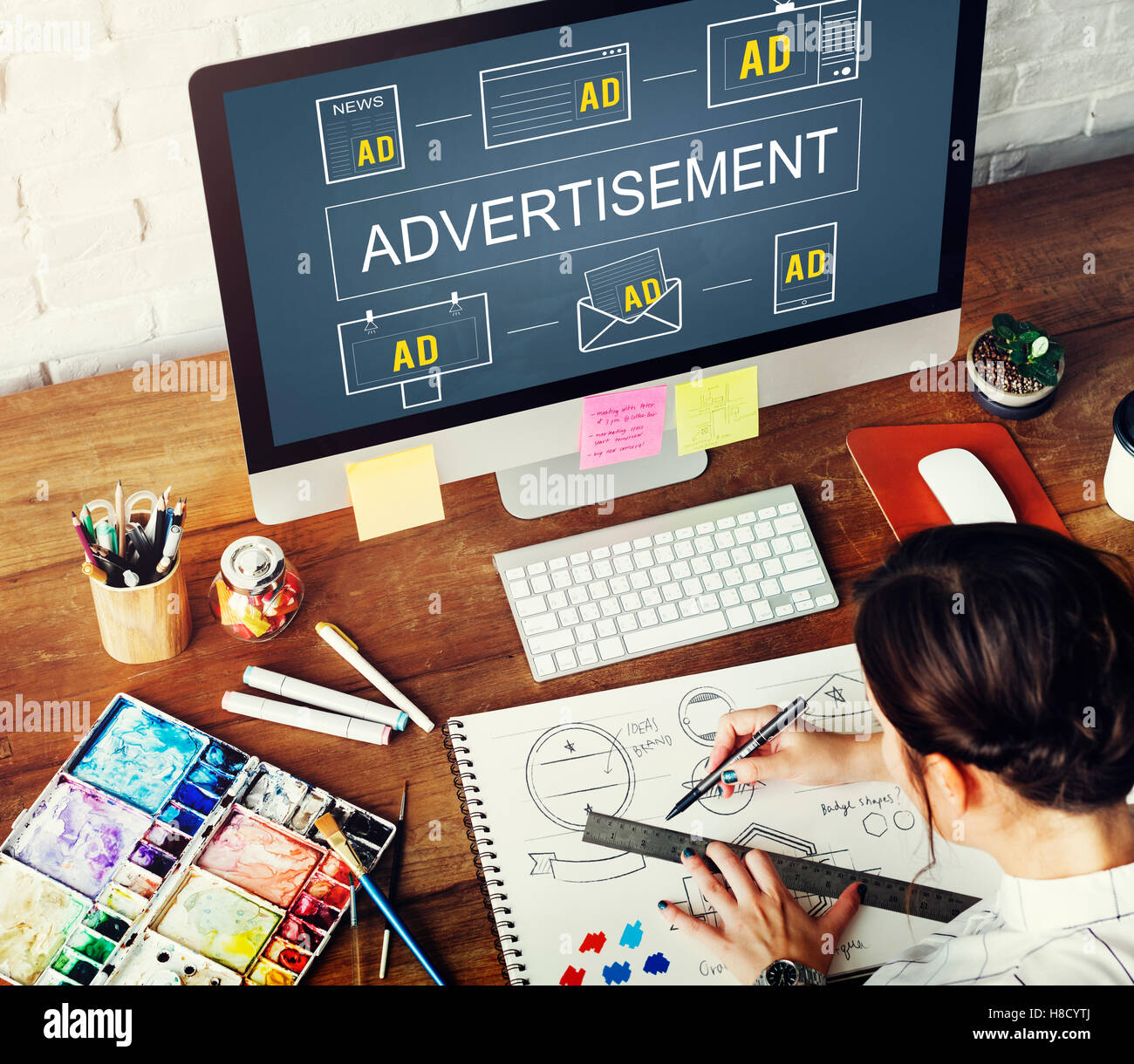 Advertisement ADS Commercial Marketing Advertising Branding Concept ...