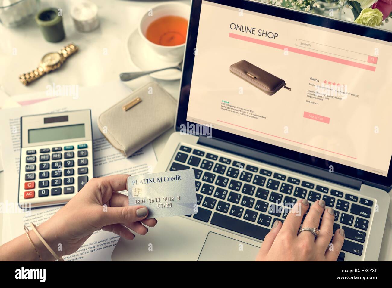 Shopping Commercial Online Internet Concept Stock Photo - Alamy