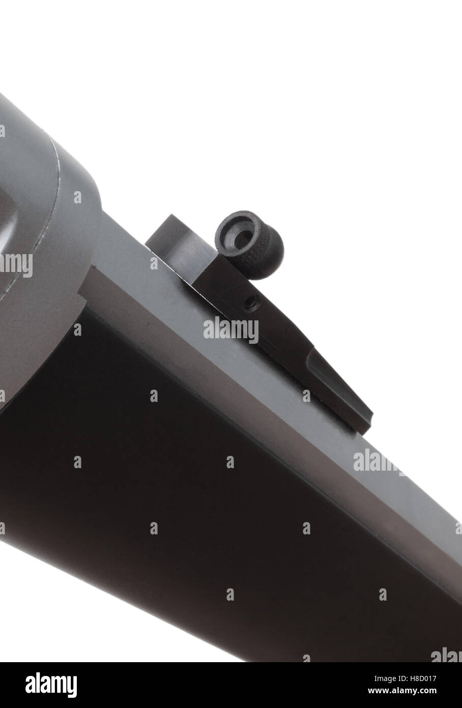 Small aperture sight on the back of a lever action rifle Stock Photo ...