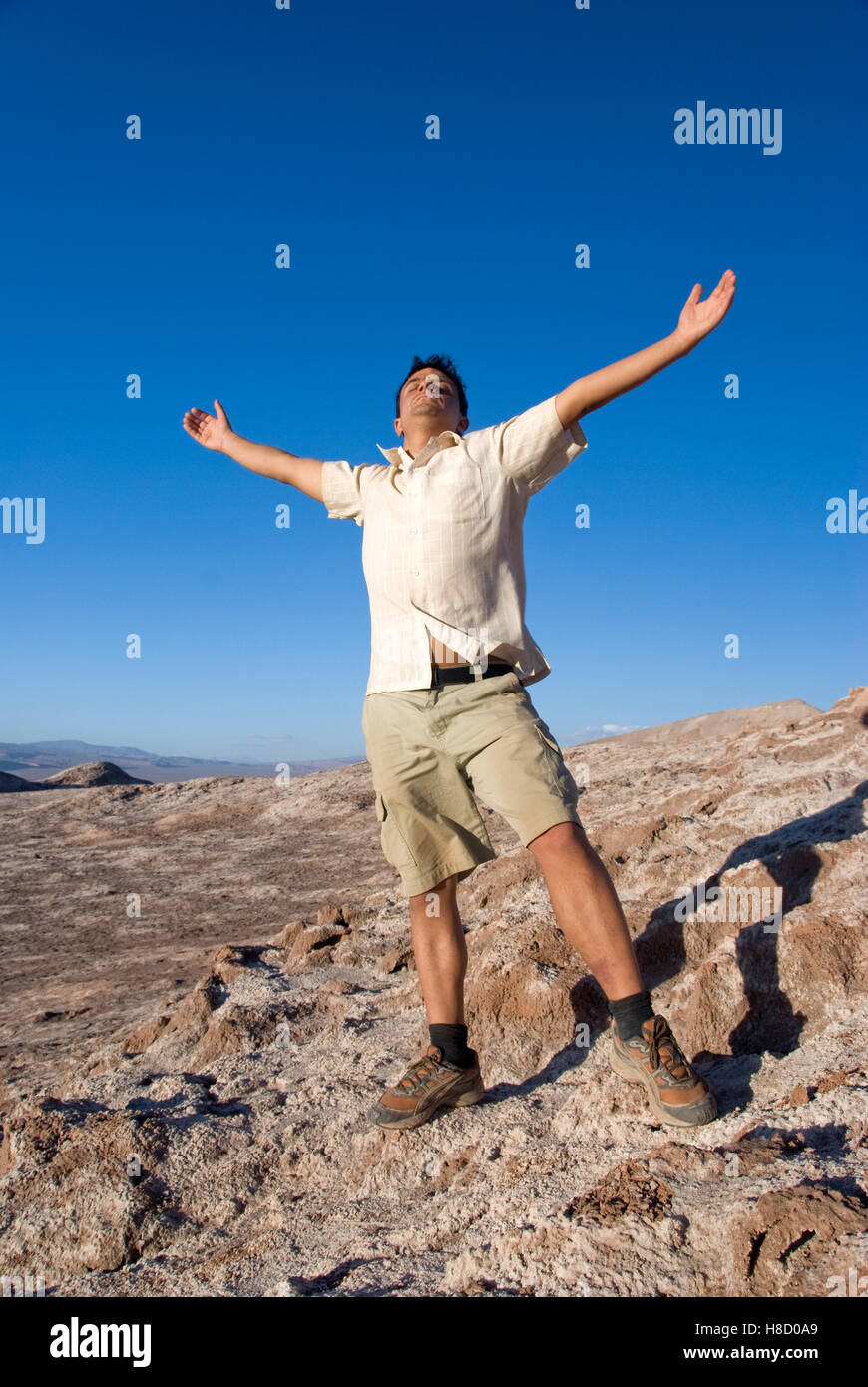 Young man, 25 +, in the Atacama Desert, Chile, South America Stock ...
