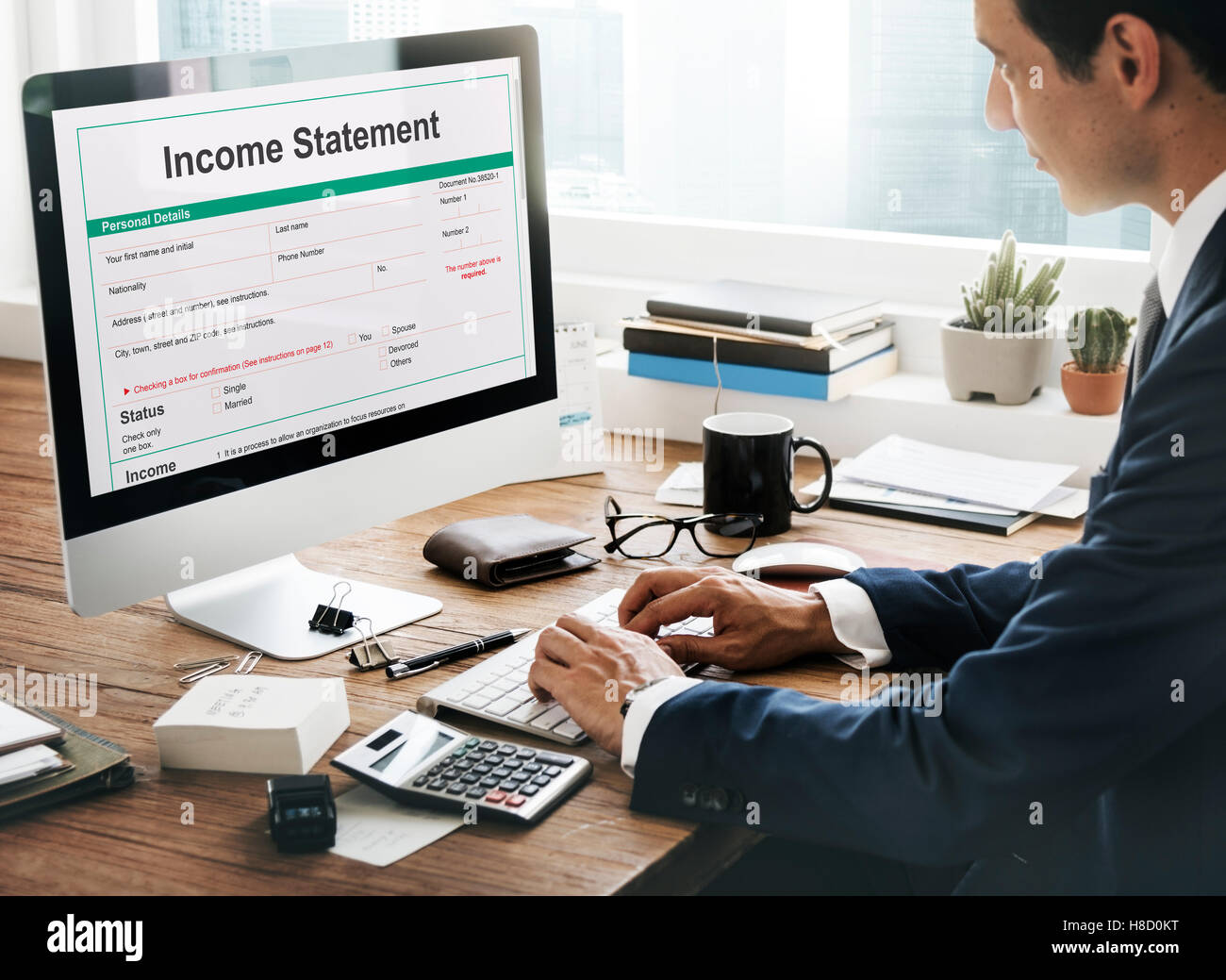 Income Statement Employment Assessment Balance Concept Stock Photo - Alamy