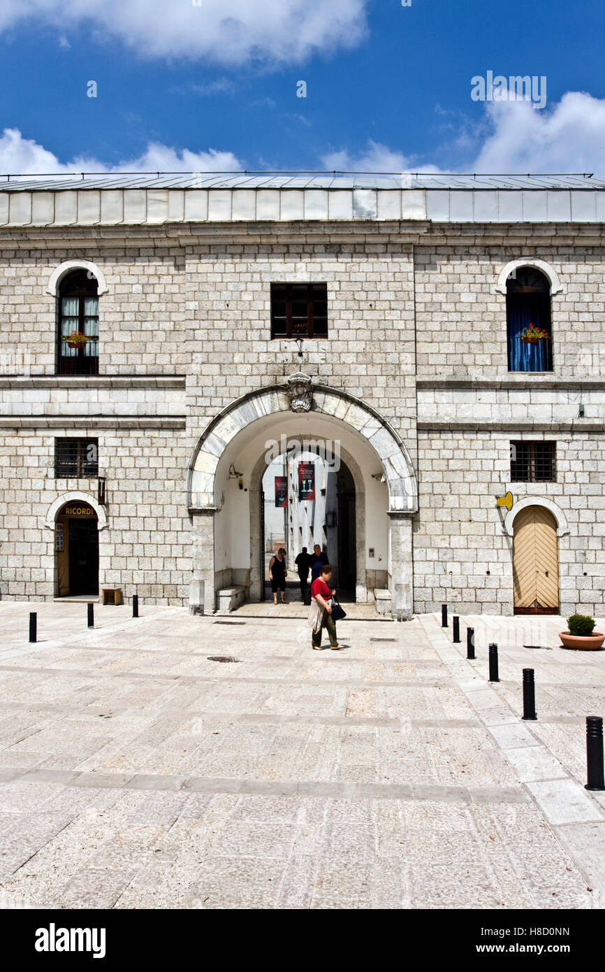 Entrance to the monastery and church of the sanctuary of Montevergine ...