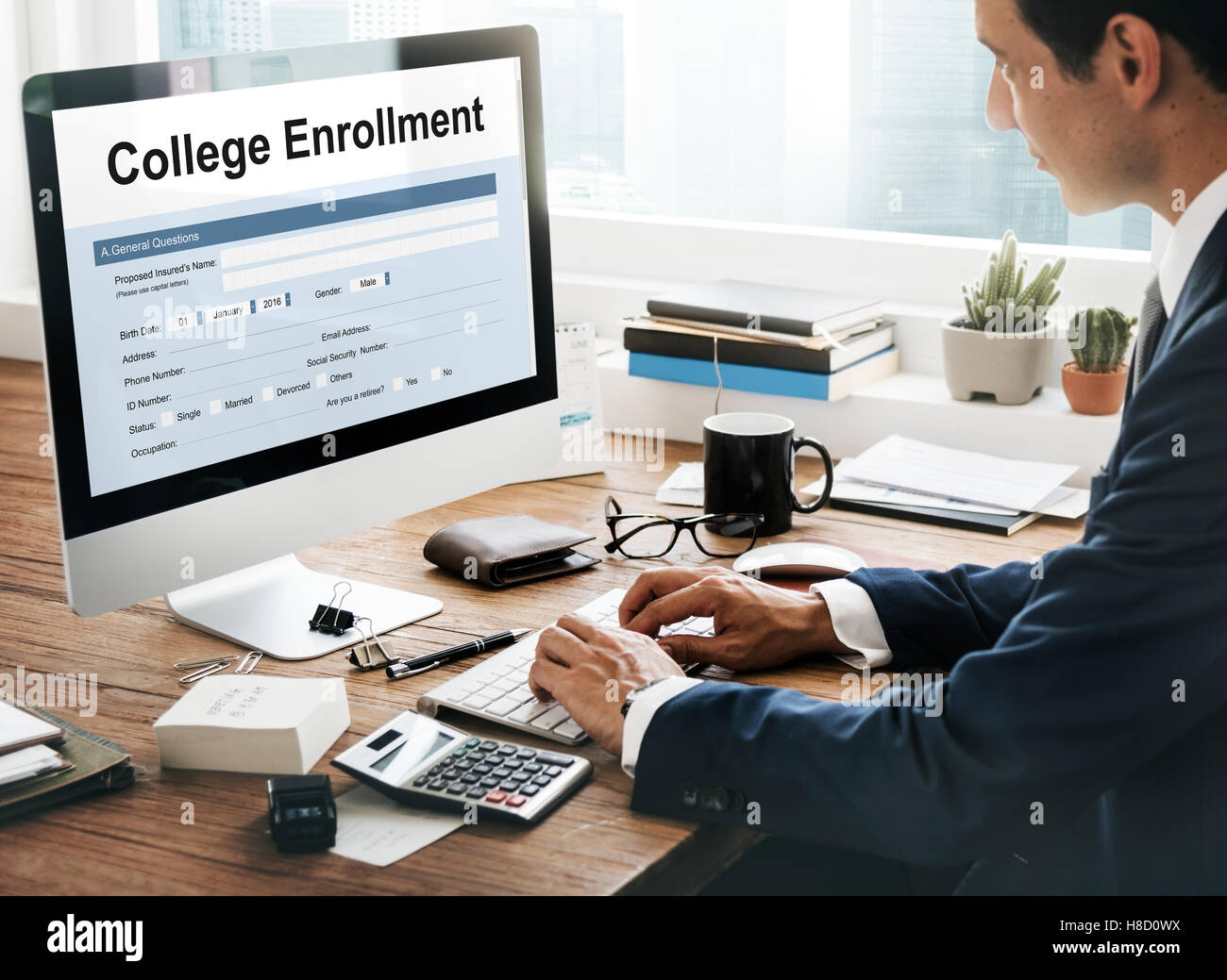 College Education Learning Document Form Concept Stock Photo - Alamy