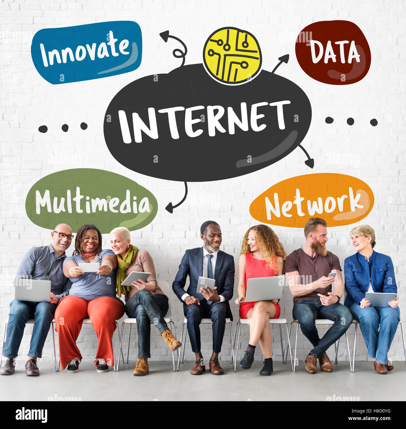 Internet Connection Word Diagram Concept Stock Photo - Alamy