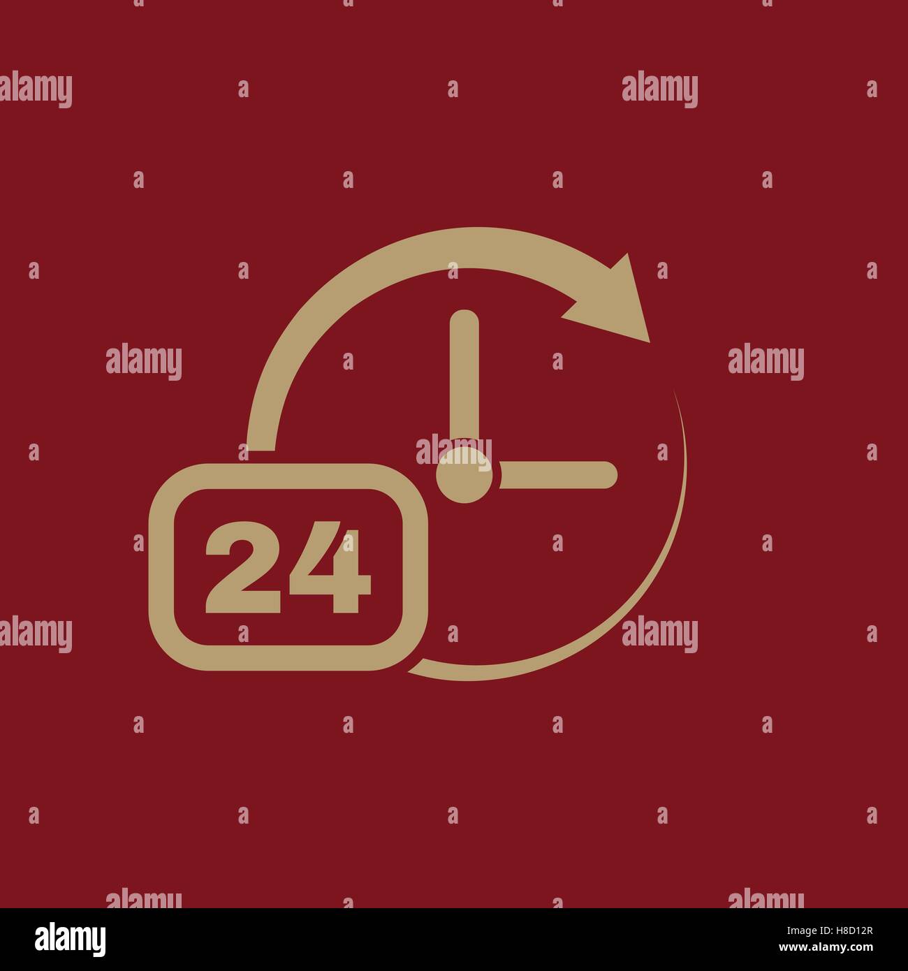 Time, clock icon. Time and watch, timer, 24 hours symbol. UI. Web. Logo ...