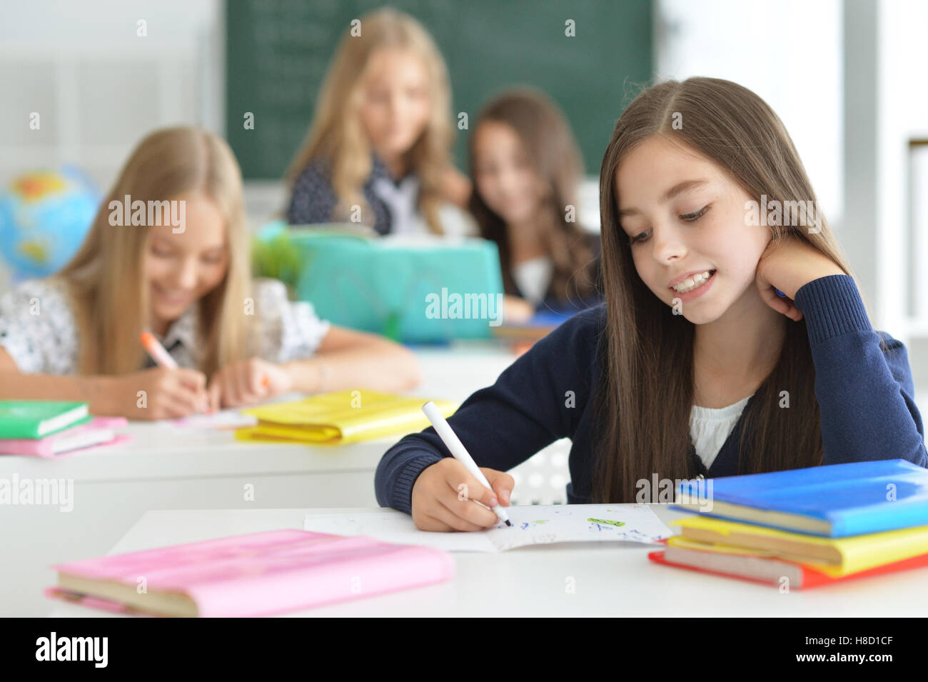 children at school in lessons Stock Photo - Alamy