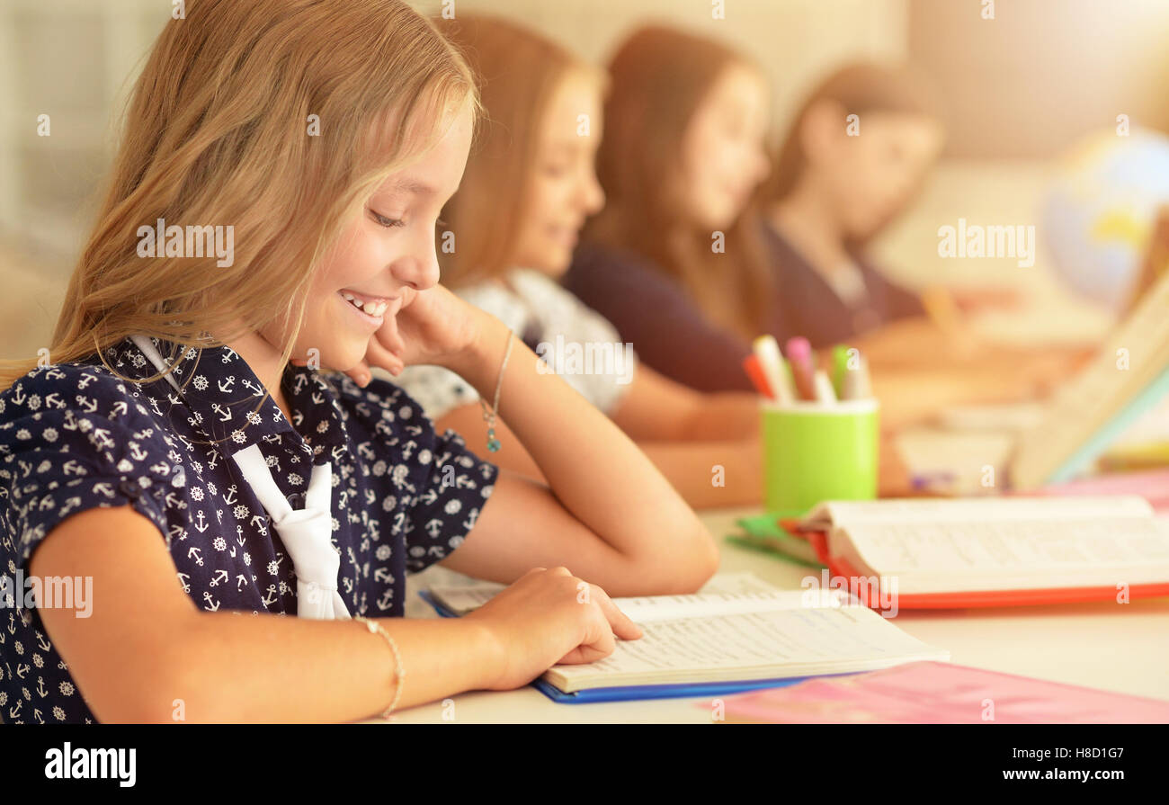 children at school in lessons Stock Photo - Alamy