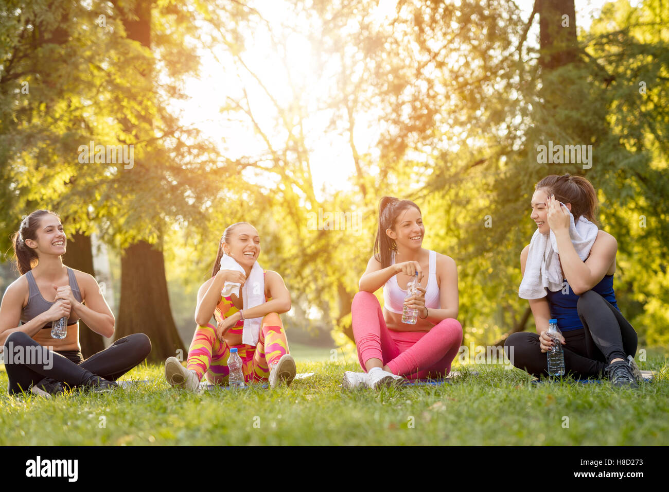 Relaxing After Exercise Stock Photo - Alamy