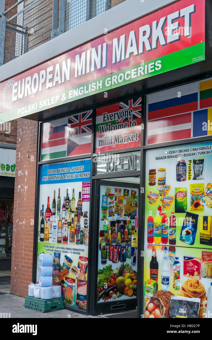European Mini Market, Southport, Merseyside, UK Stock Photo: 125676986 ...