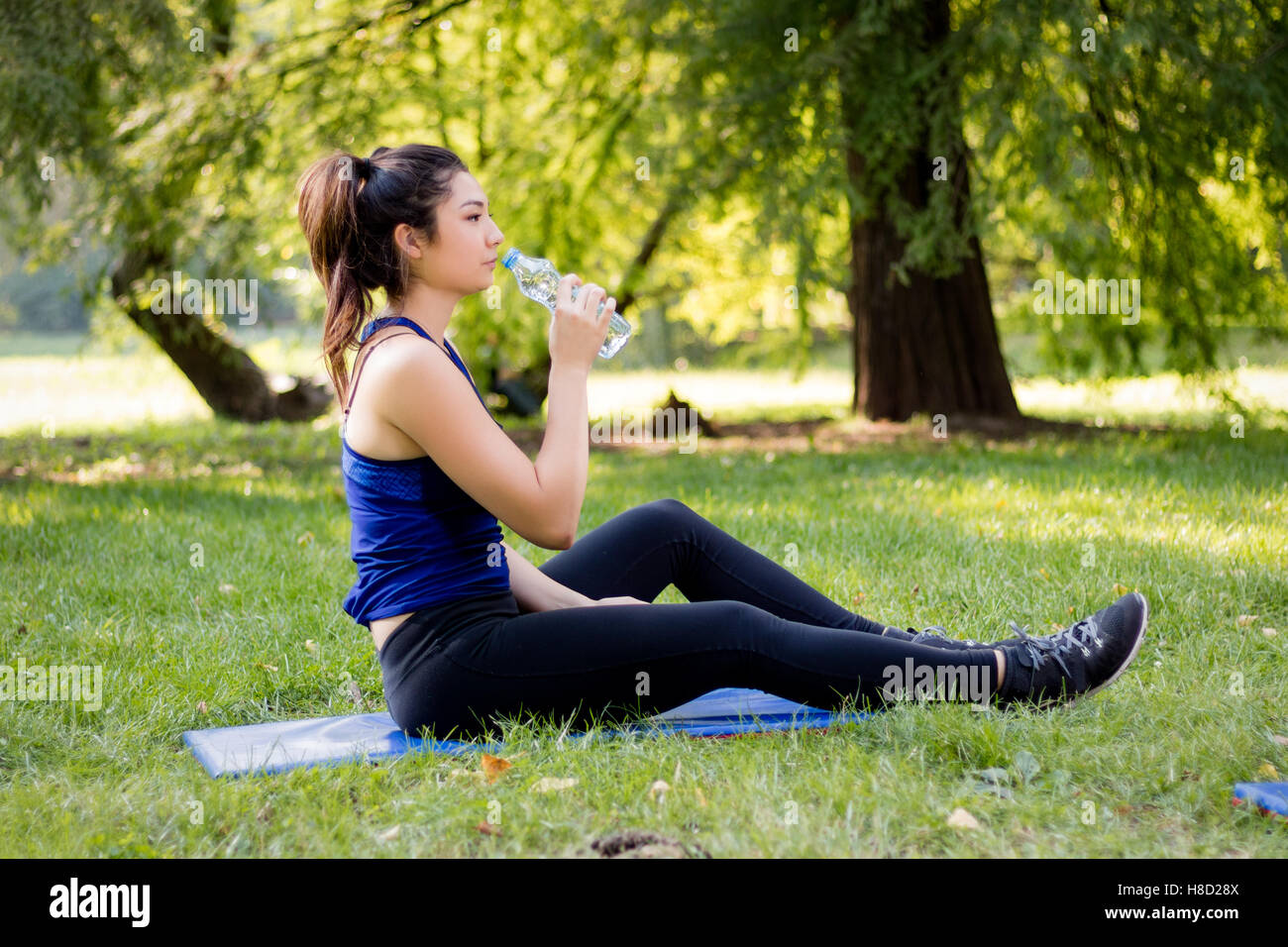 Time to break and drinking water hi-res stock photography and images ...