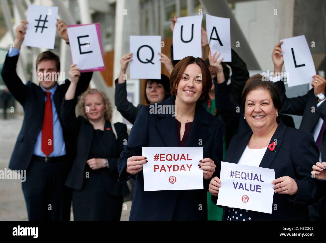 Scottish Labour Party leader Kezia Dugdale (front left) and Jackie ...