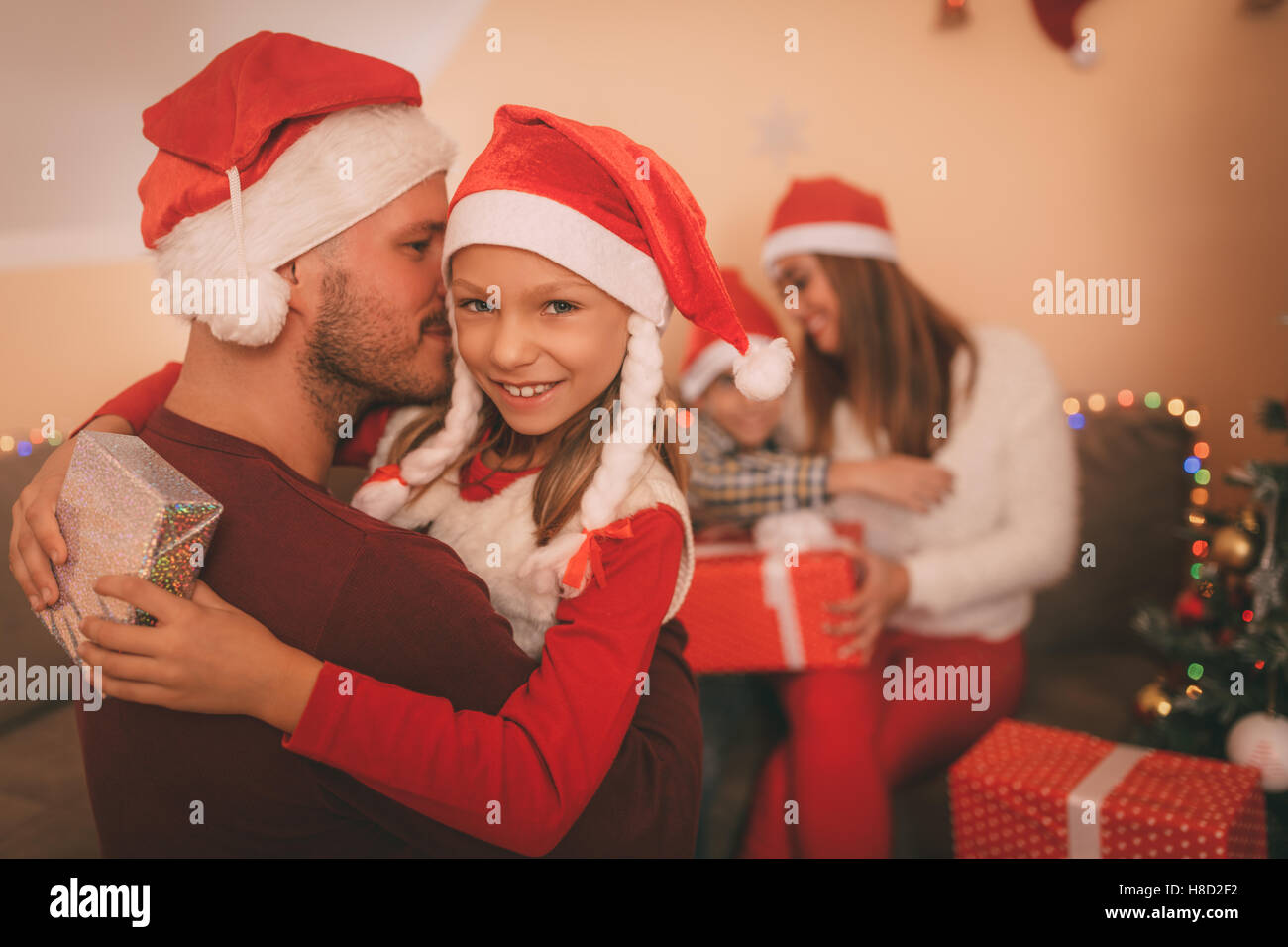 Surprise For Dad Stock Photo - Alamy