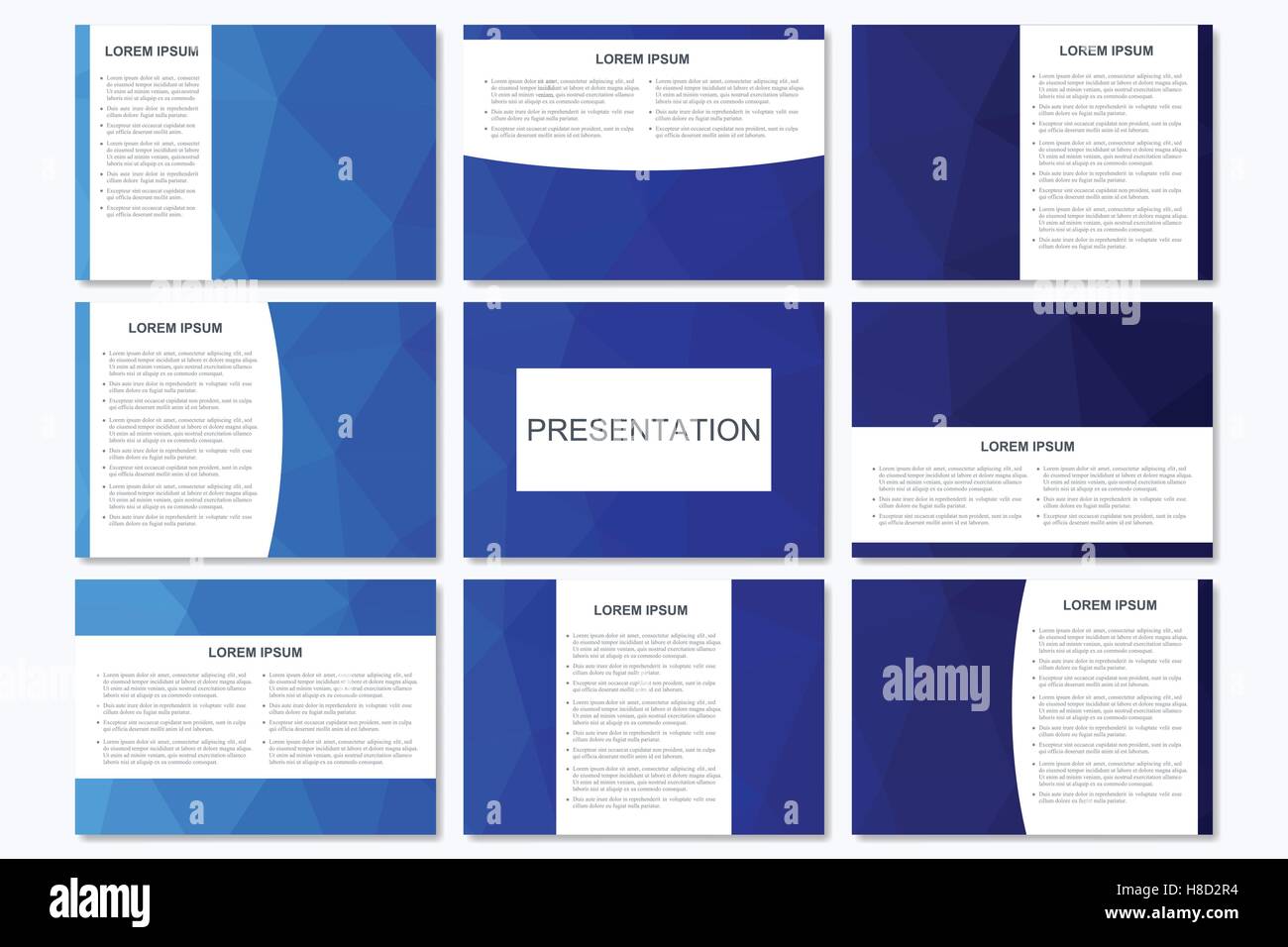 Set of modern business presentation templates in A4 size. Abstract ...