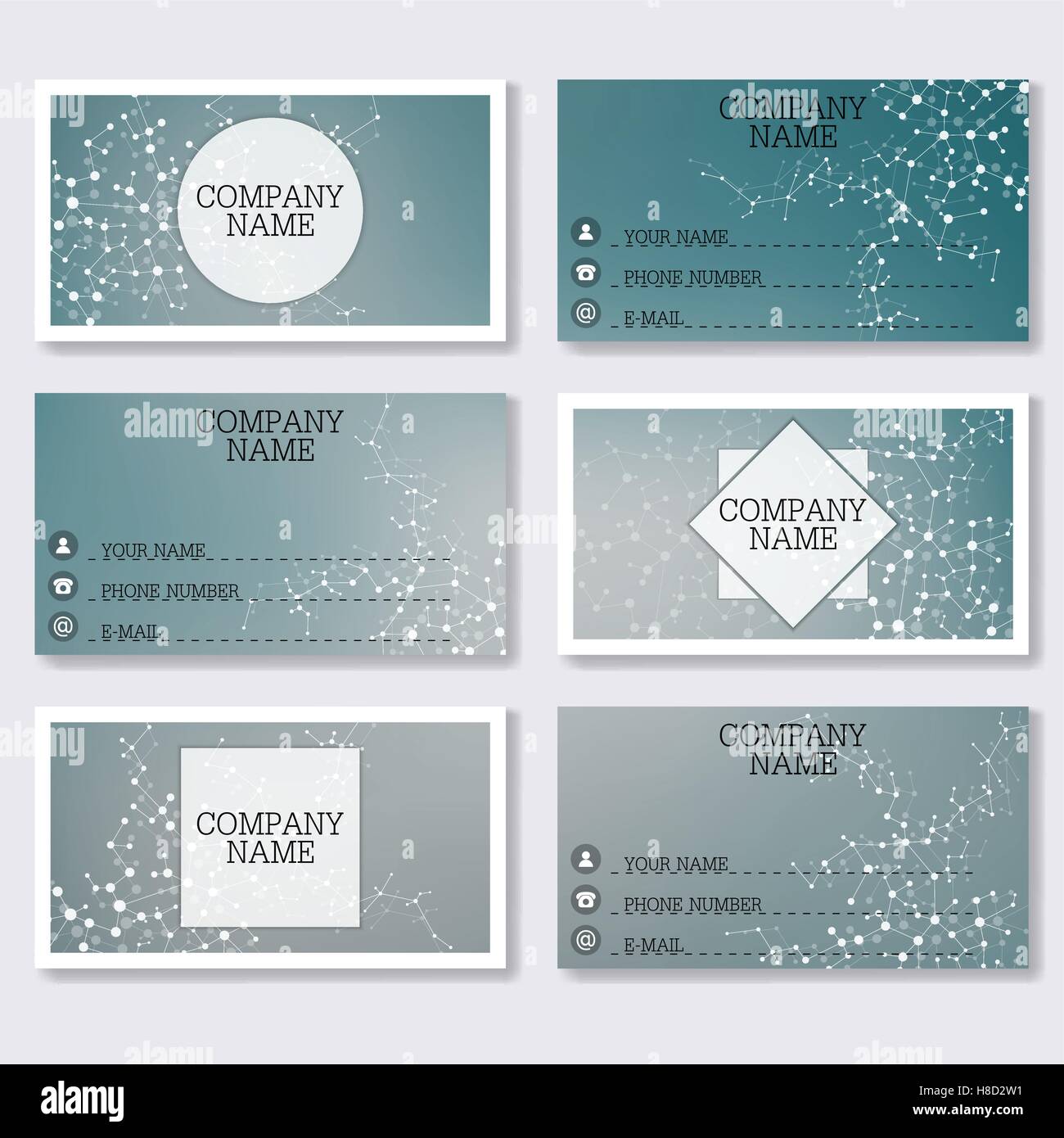Set template of modern business visiting cards. Abstract background ...