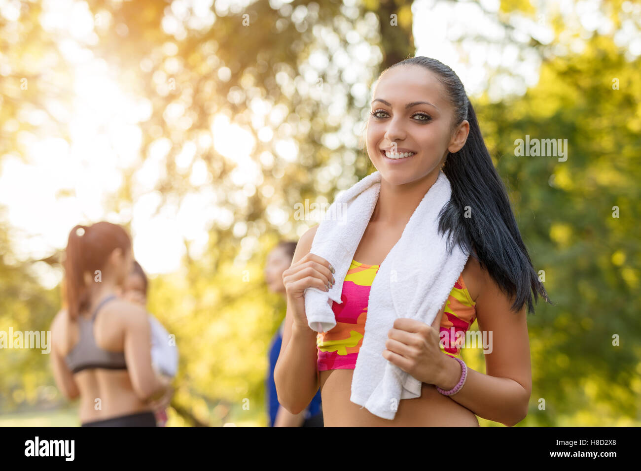 Relaxing After Exercise Stock Photo - Alamy