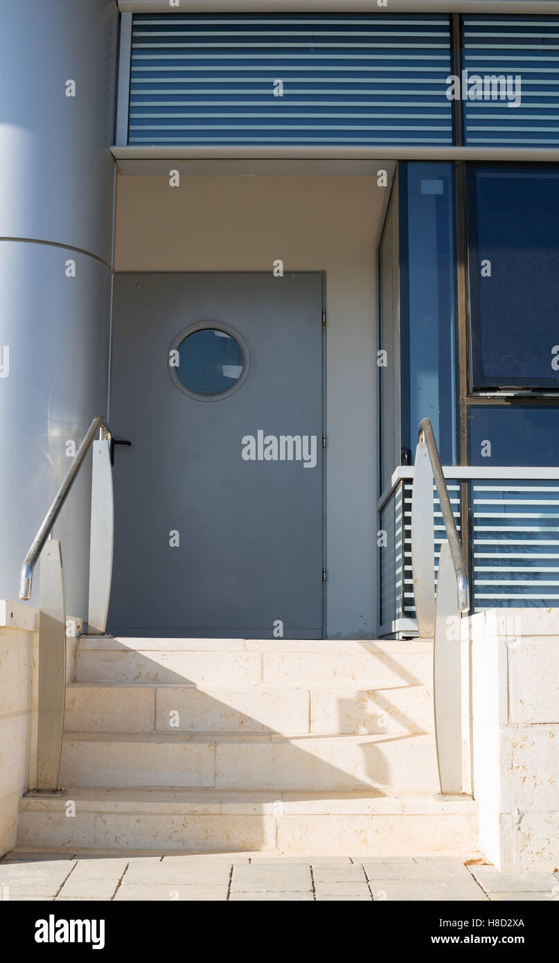 modern architecture, entrance to the building with stairs Stock Photo ...