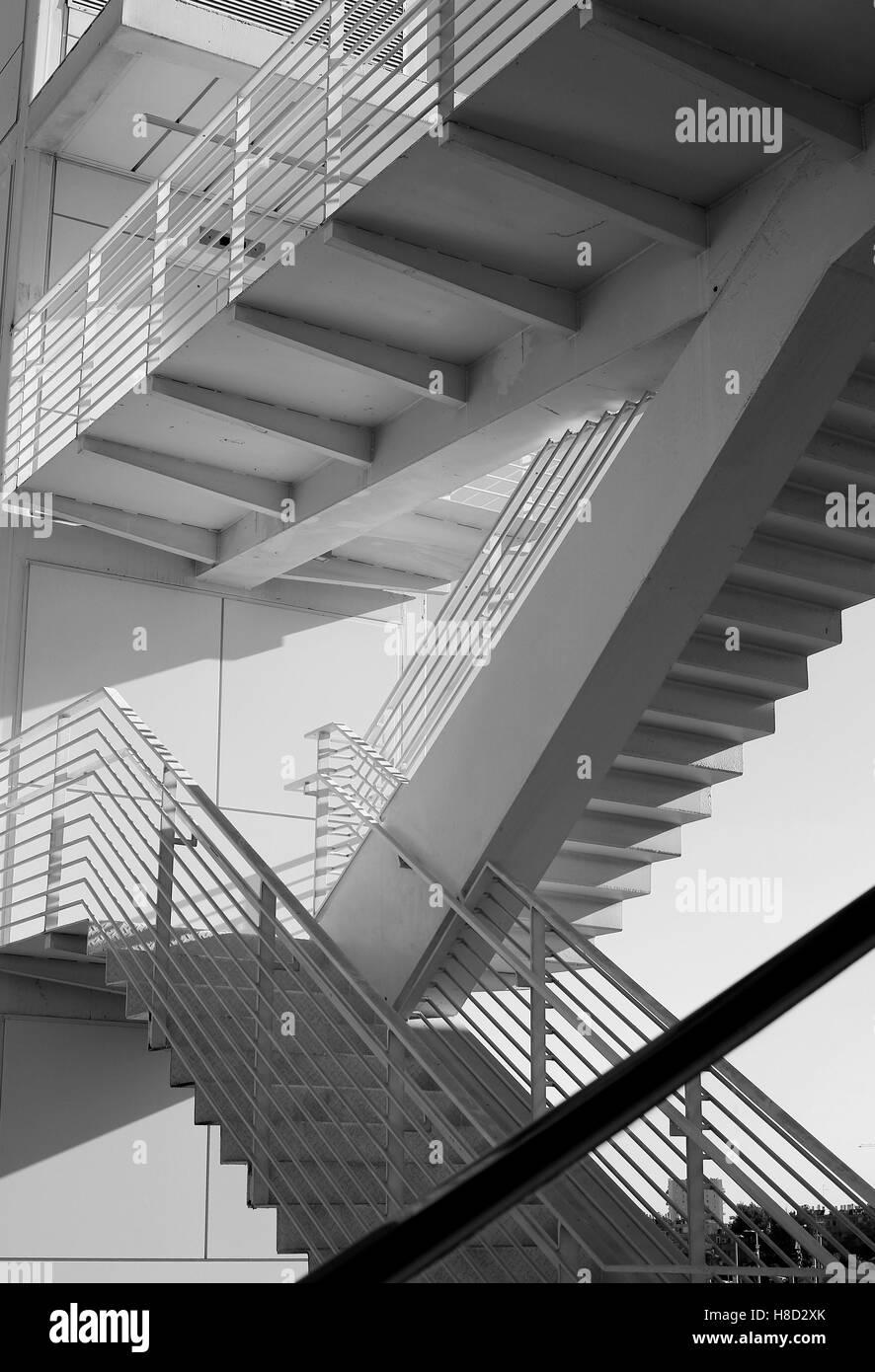 Contemporary architecture staircase close up outdoors hi-res stock ...