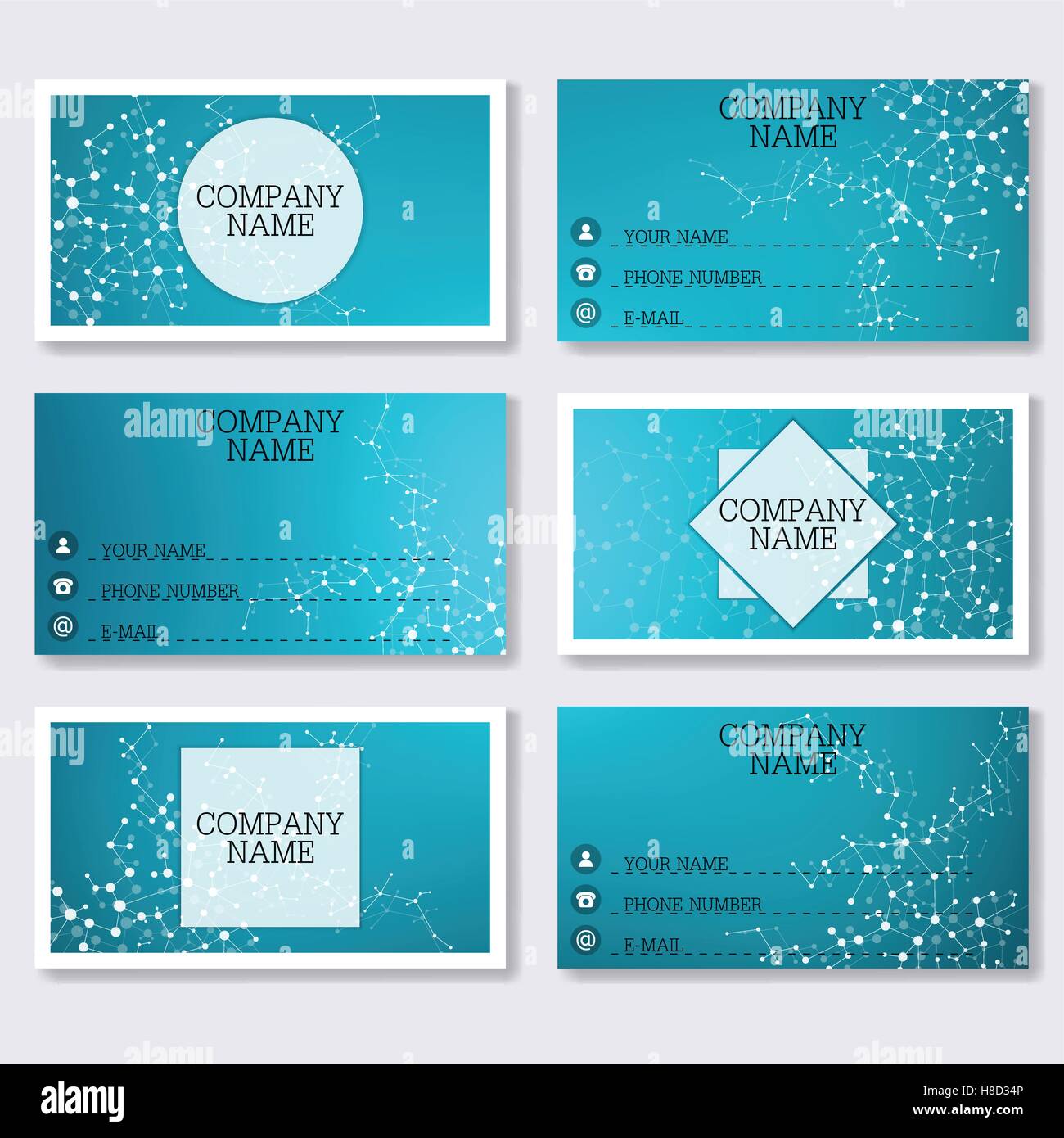 Set template of modern business visiting cards. Abstract background ...