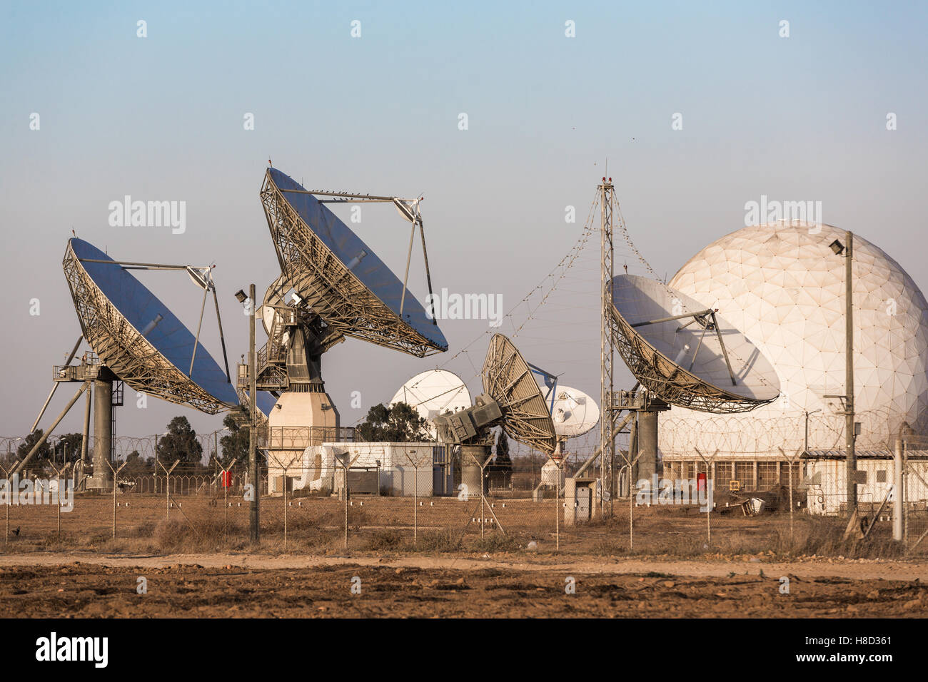 image of large parabolic satellite dish space technology receivers ...
