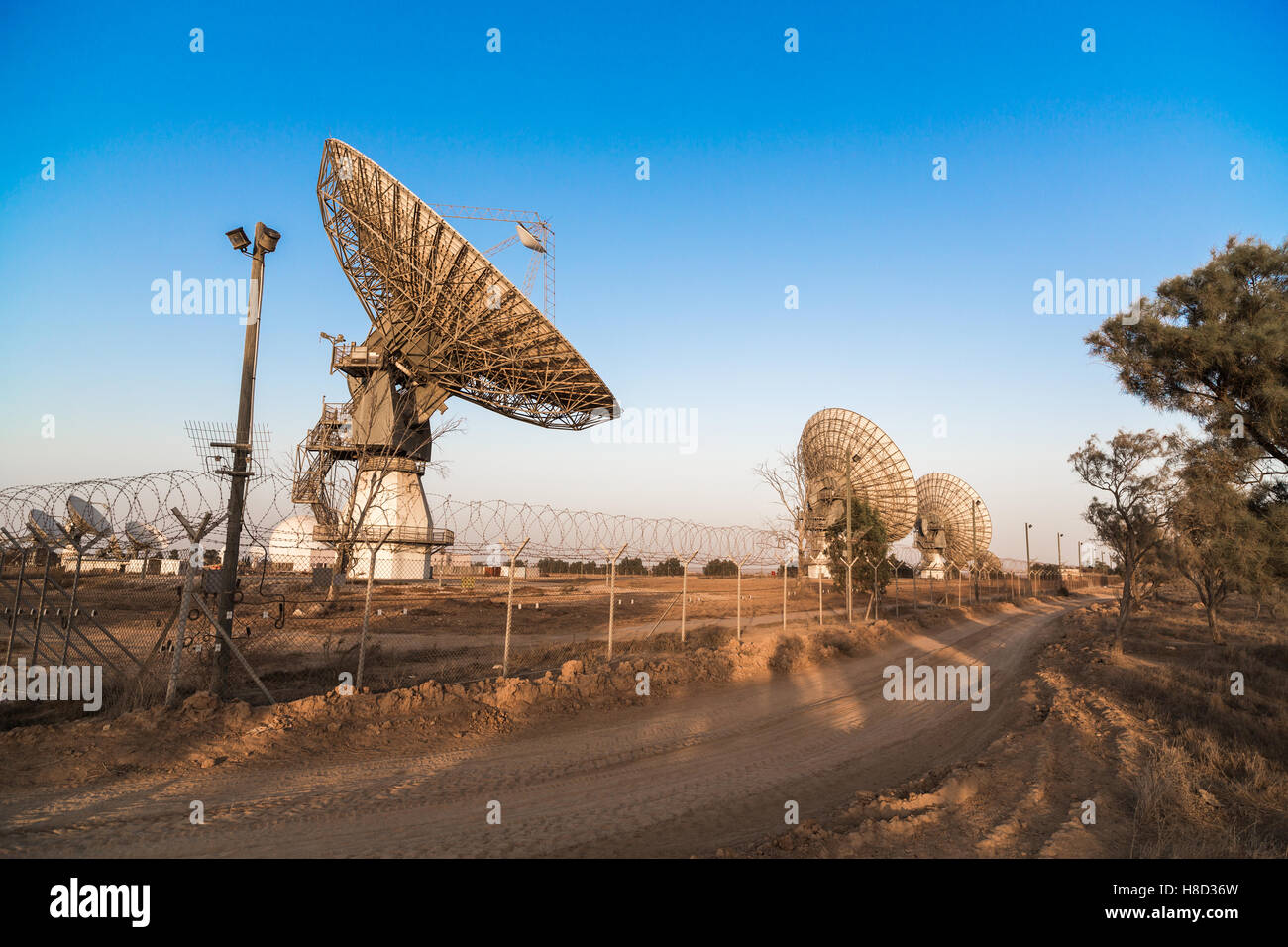 image of large parabolic satellite dish space technology receivers ...