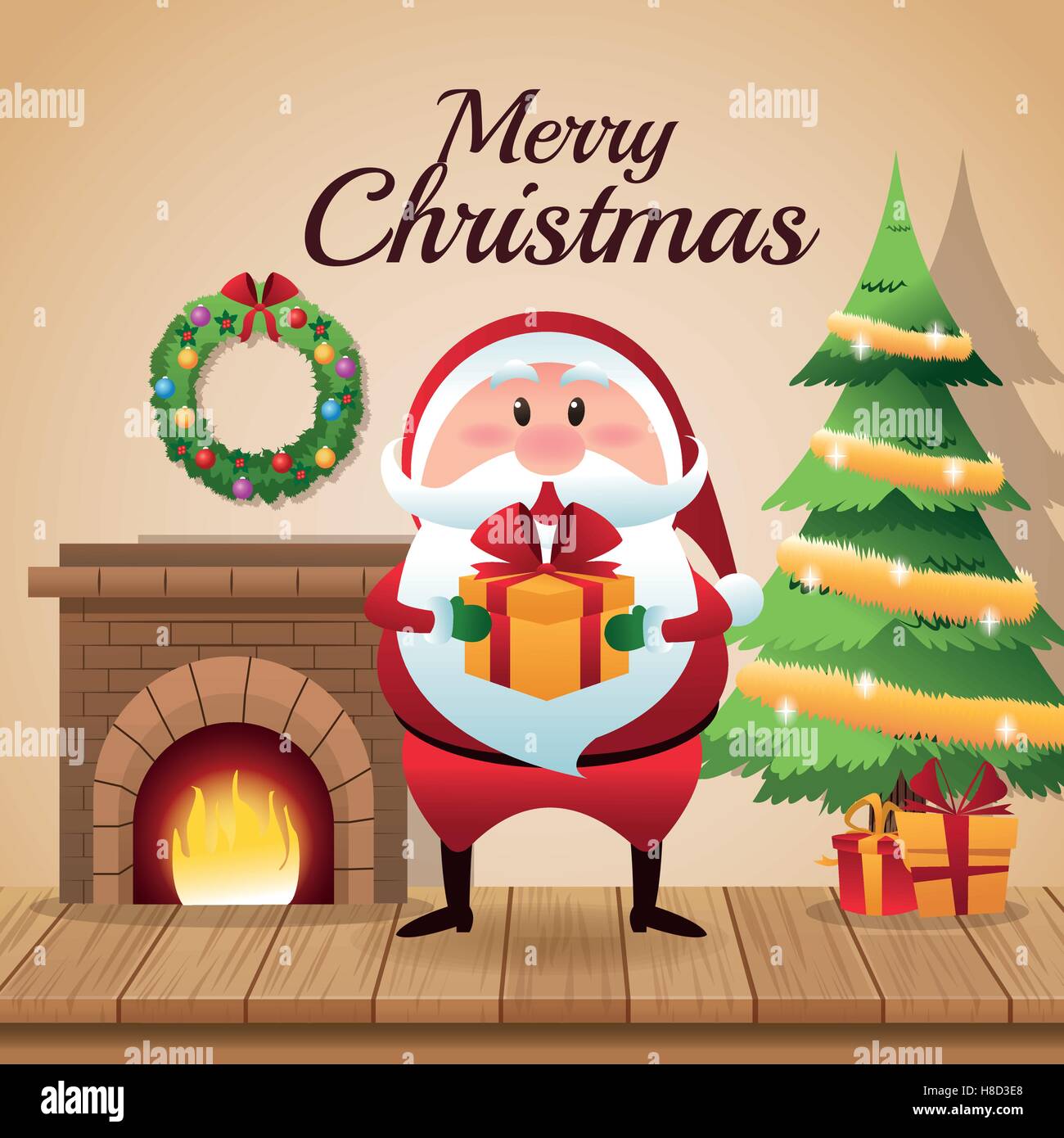 Santa cartoon of Christmas season design Stock Vector Image & Art - Alamy