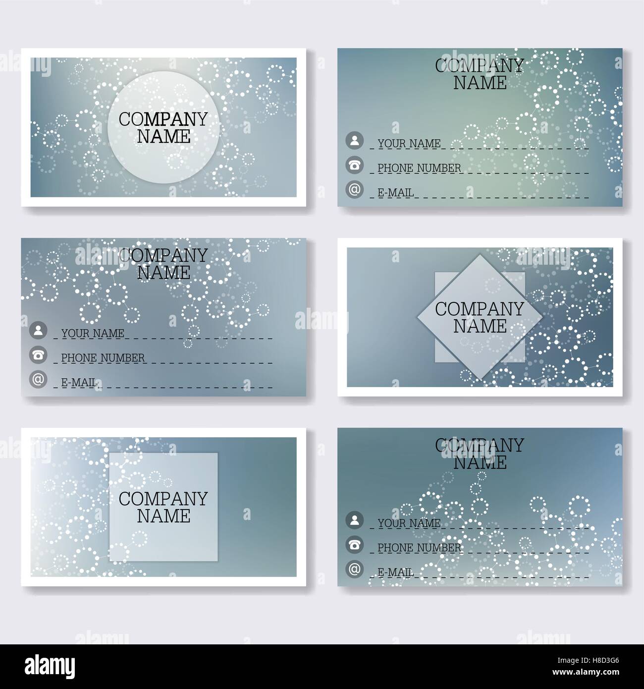 Set template of modern business visiting cards. Abstract background ...